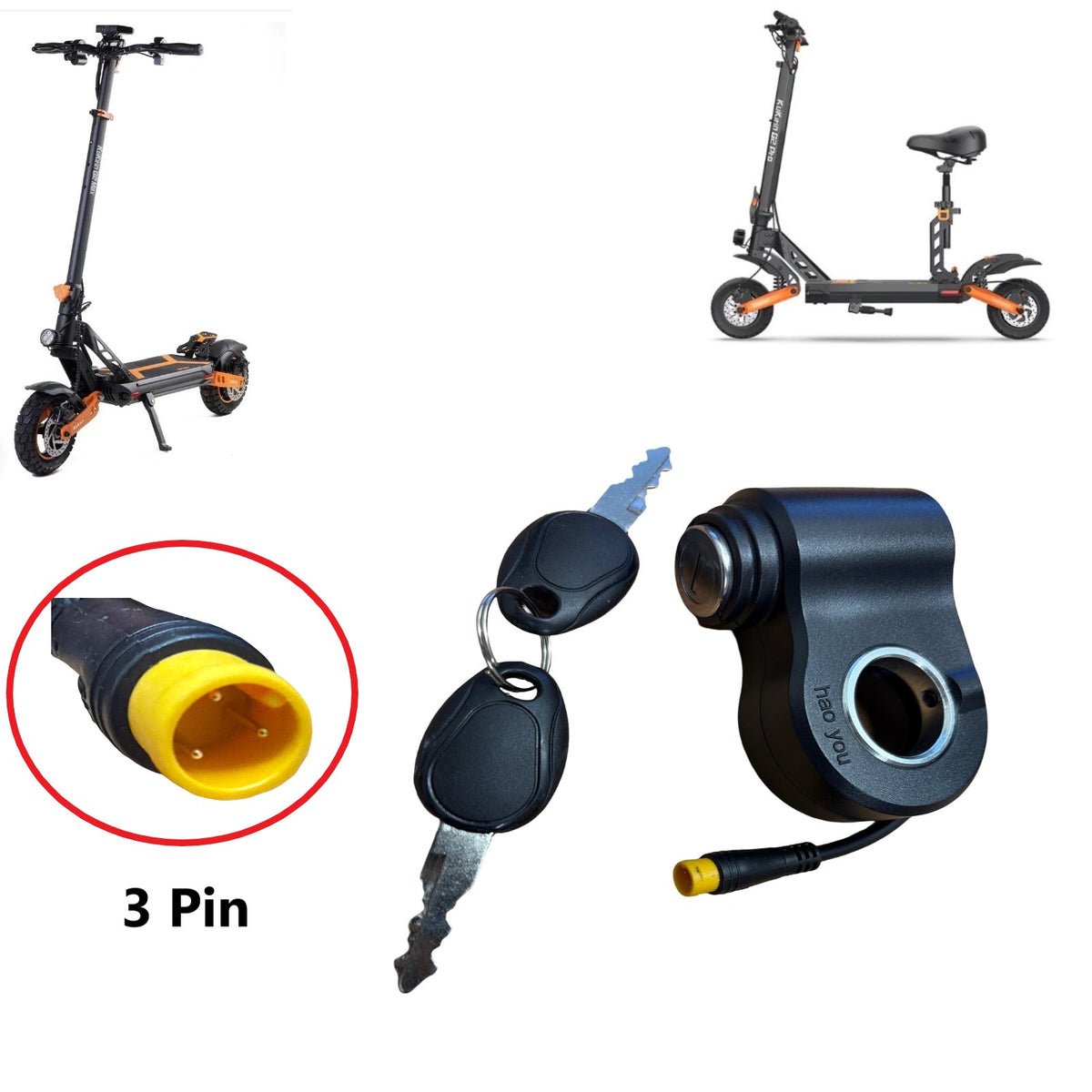kukirin g2 pro keylock keylock for kukirin g2 pro g2 max keylock 3 pin ...